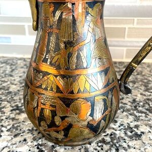 Accents | Vintage Egyptian Pitcher 11 Tall Copperbrasspewter Antique ...